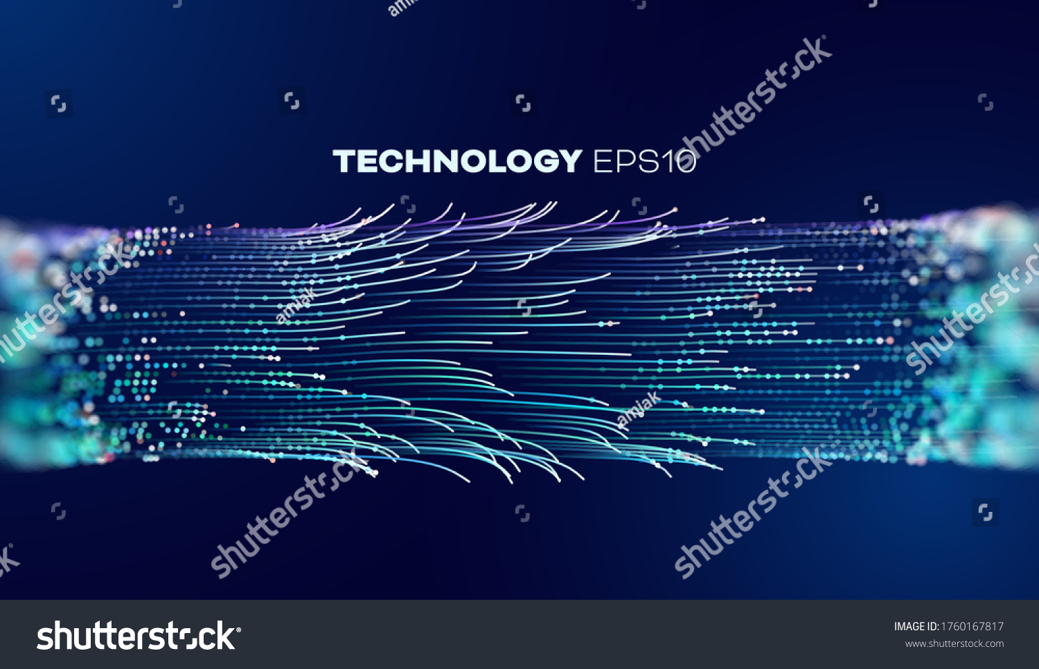 Futuristic Data Stream Vector Background Data Stock Vector (Royalty ...