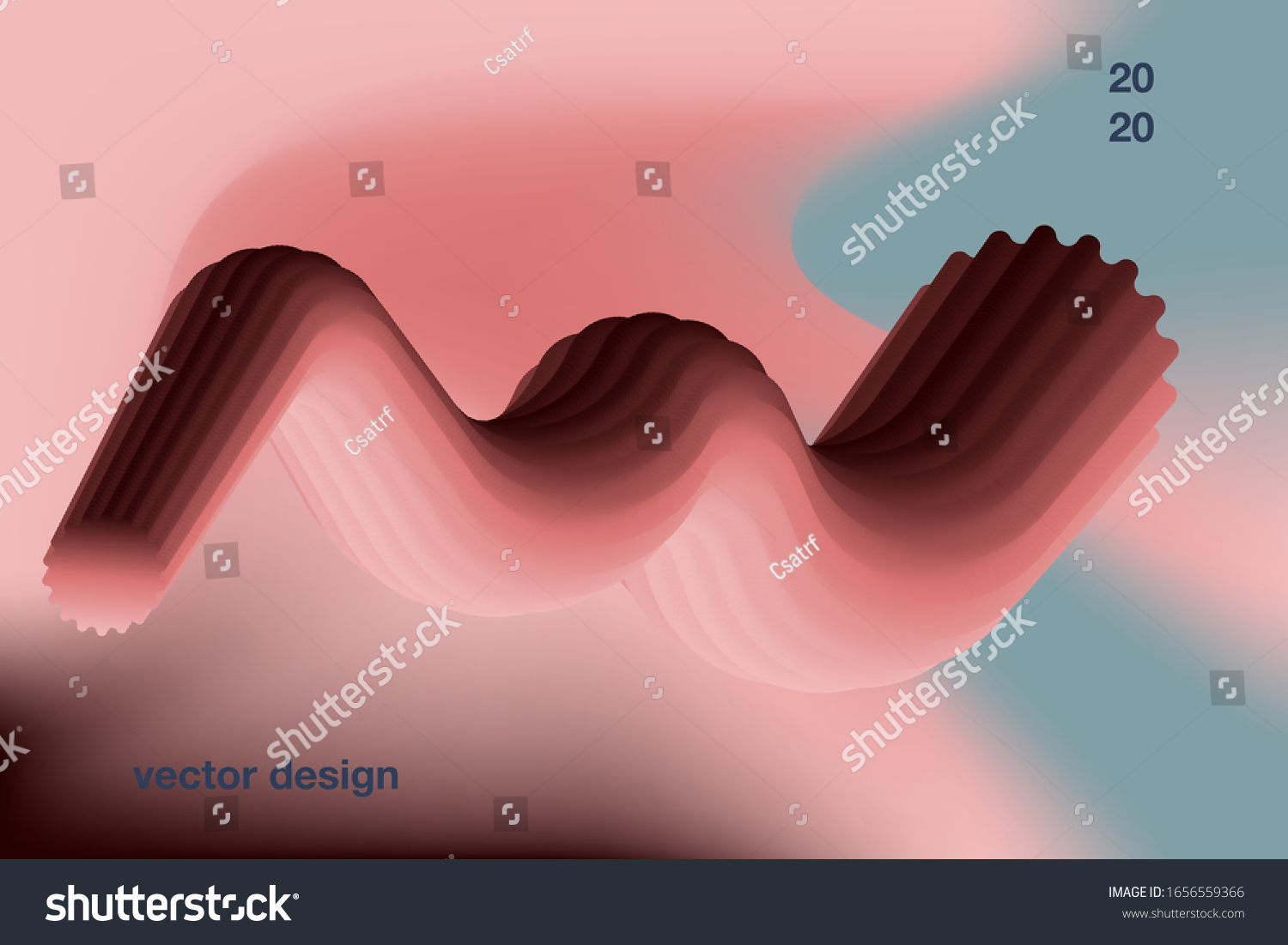 Futuristic Gradient Abstract Vector Illustration 3d Stock Vector ...