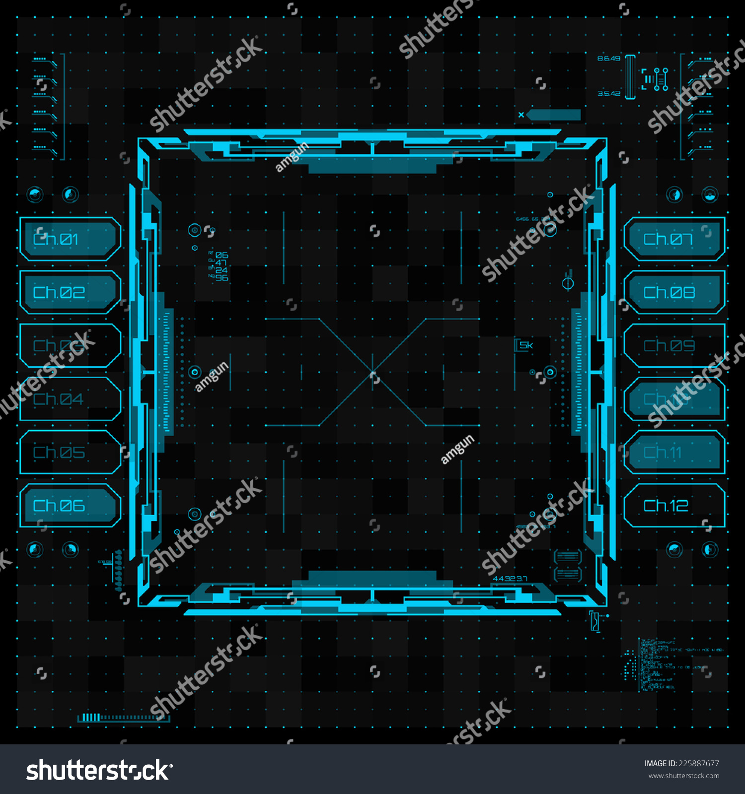 Futuristic Graphic User Interface Stock Vector (Royalty Free) 225887677 ...
