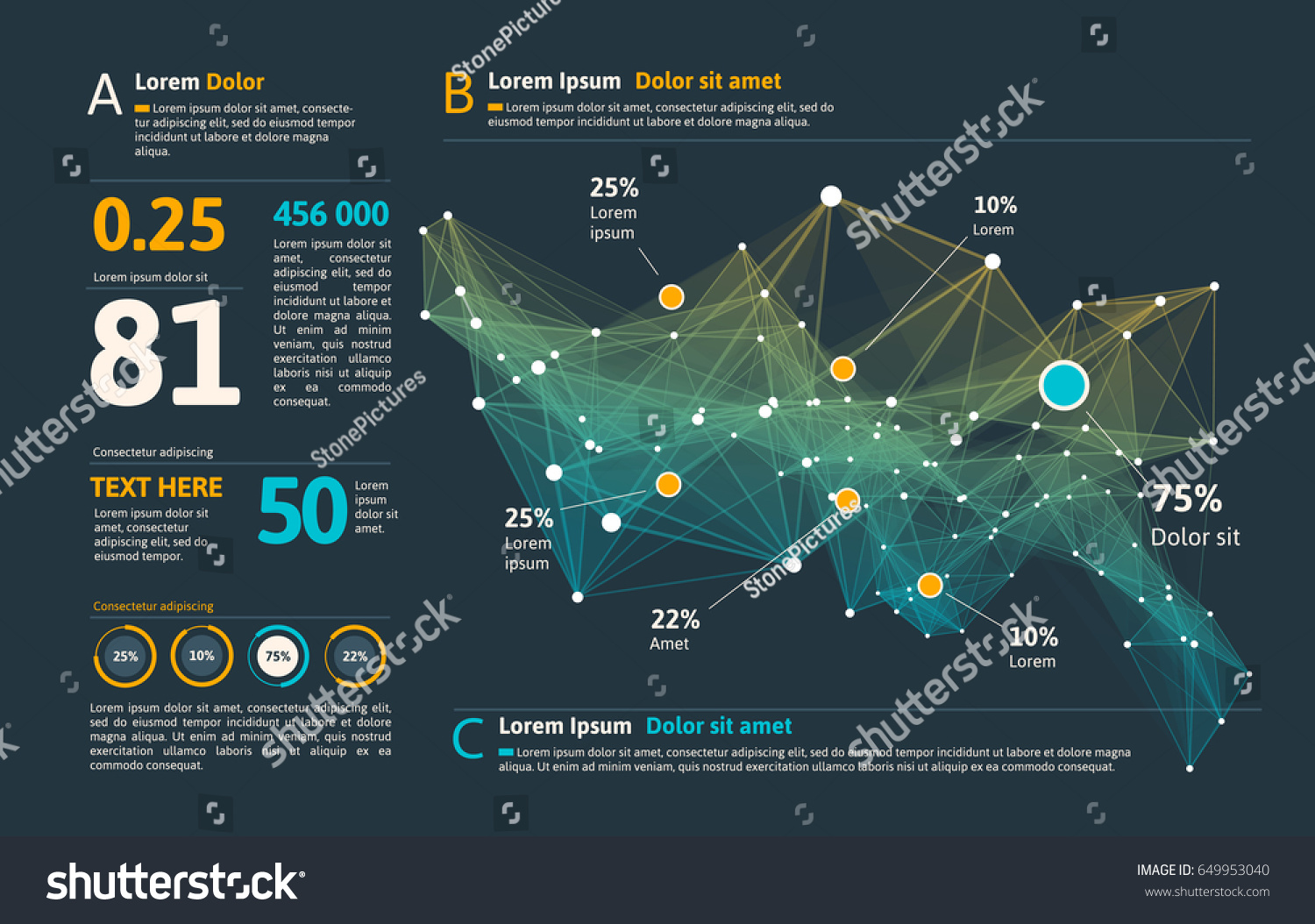 Futuristic Infographic Information Aesthetic Design Complex Stock ...