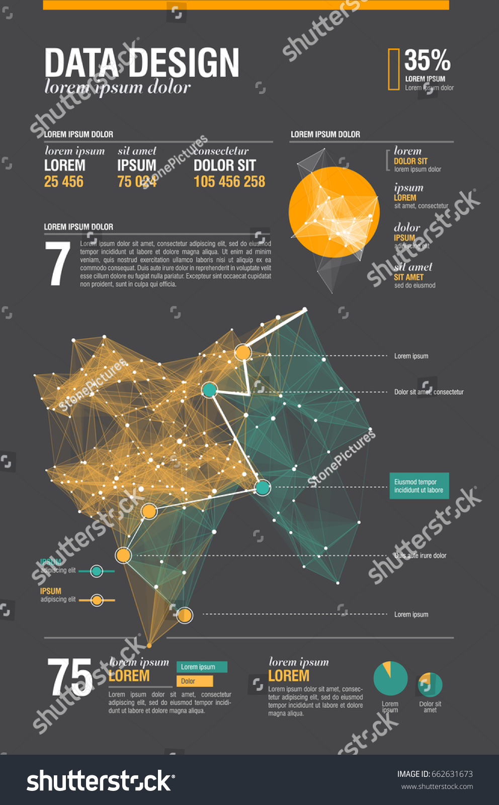 Futuristic Infographic Information Aesthetic Design Complex 스톡 벡터(로열티 ...