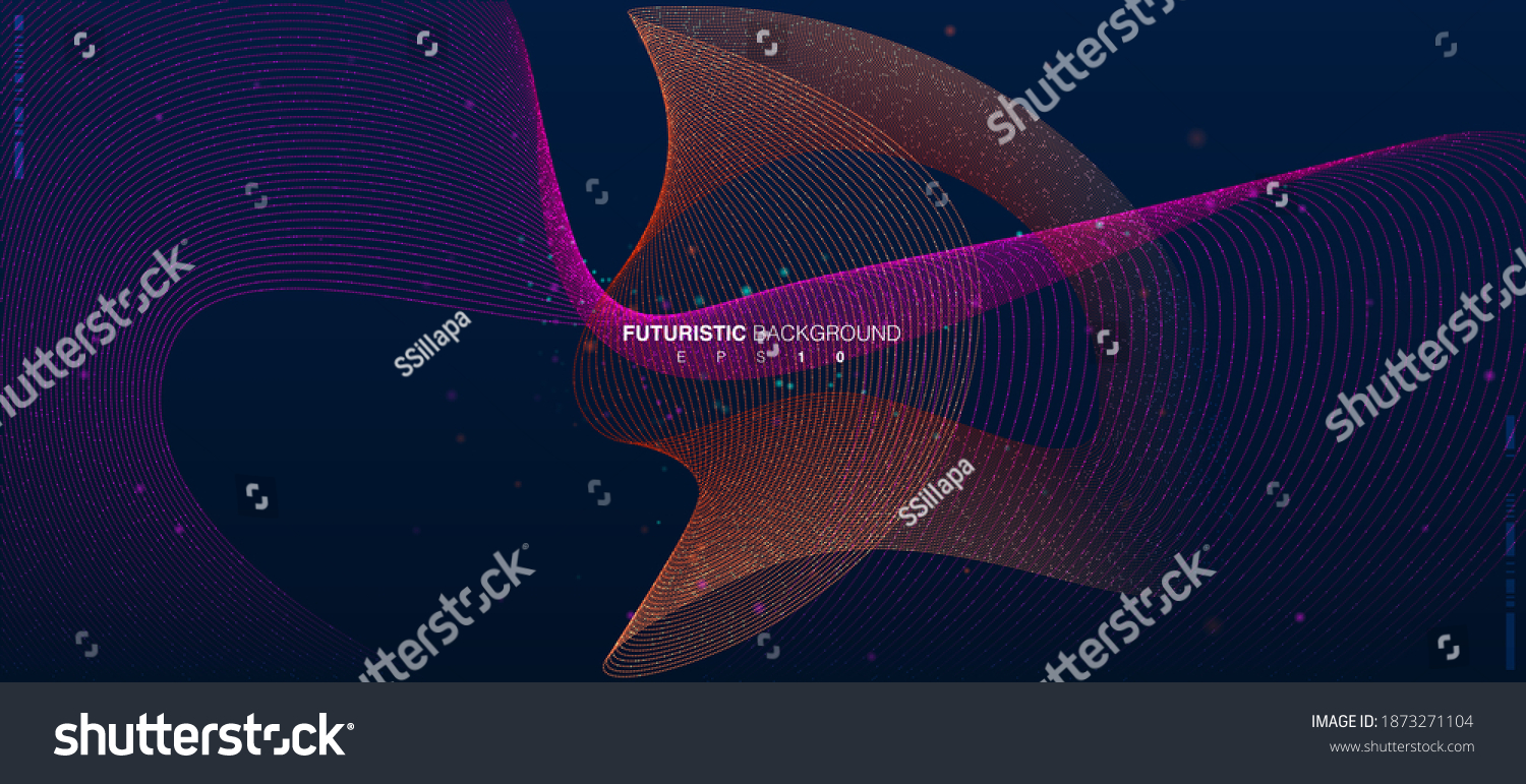 Futuristic Line Background Light Effect Vector Stock Vector (Royalty ...