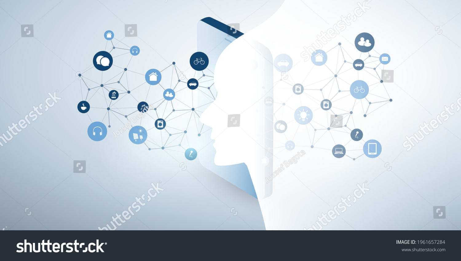 Futuristic Machine Learning Artificial Intelligence Cloud Stock Vector ...