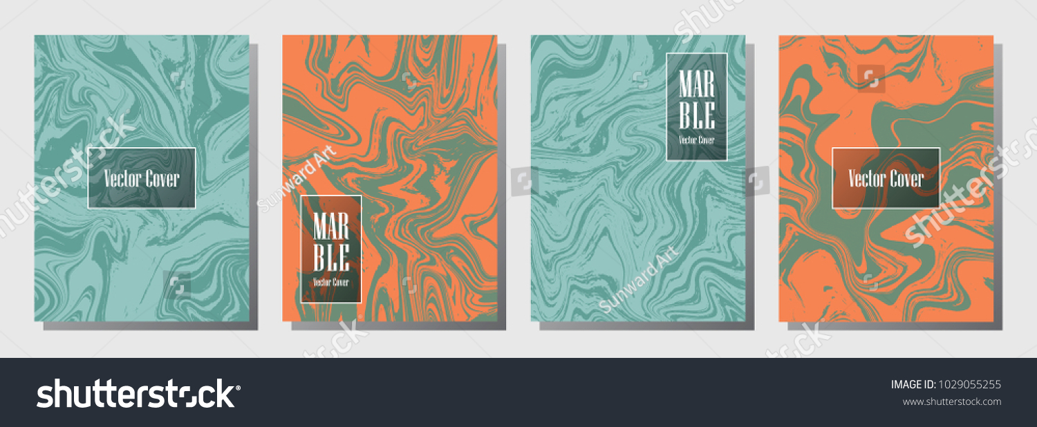 Futuristic Marble Pattern Binder Cover Layout Stock Vector (Royalty ...