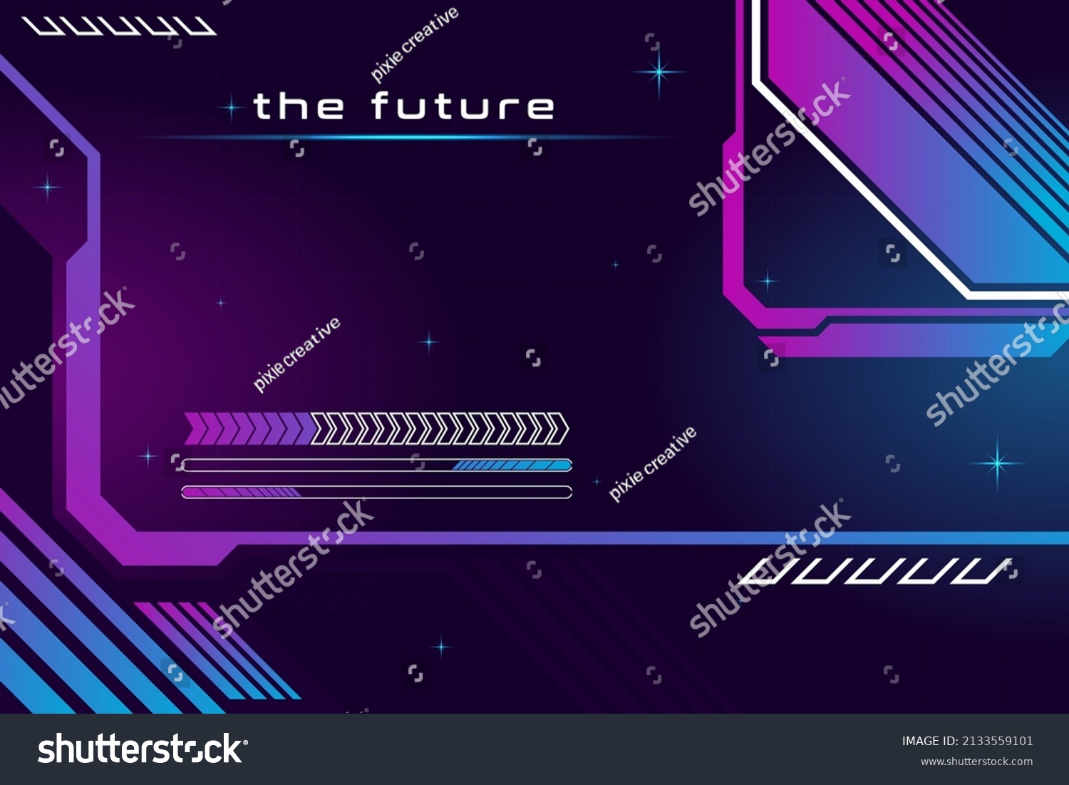 Futuristic Metaverse Background Sci Fi Template Stock Vector (Royalty ...