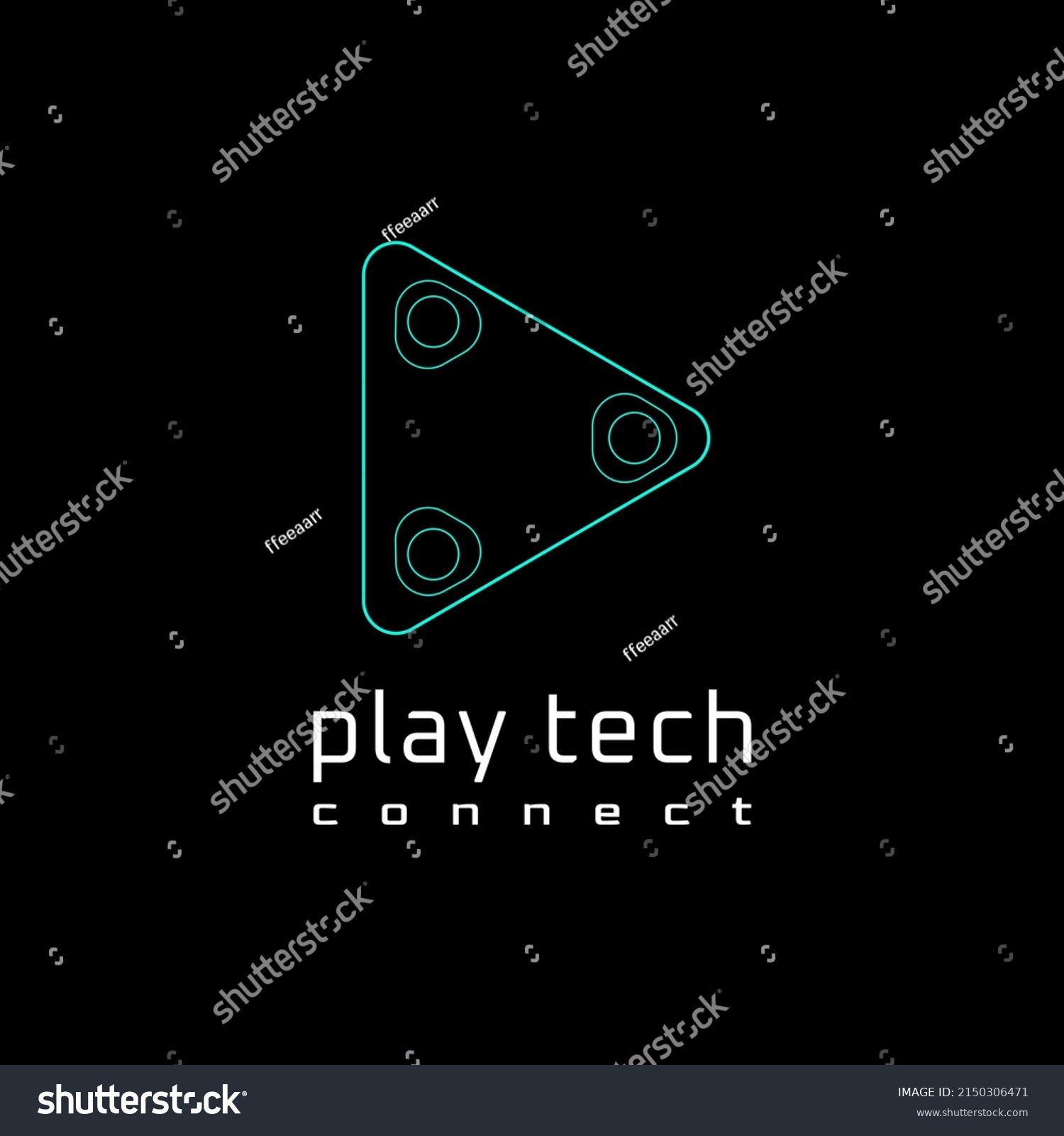 Futuristic Play Round Tech Logo Stock Vector (Royalty Free) 2150306471 ...
