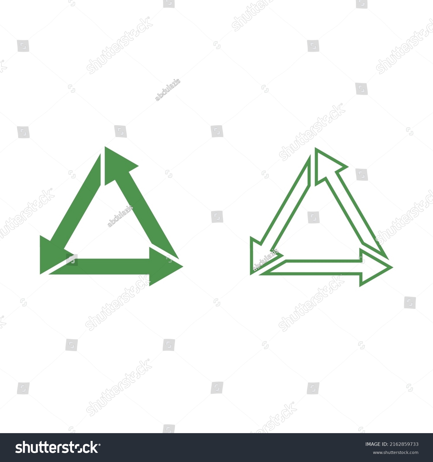 Futuristic Recycle Logo Vector Set Simple Stock Vector (Royalty Free ...