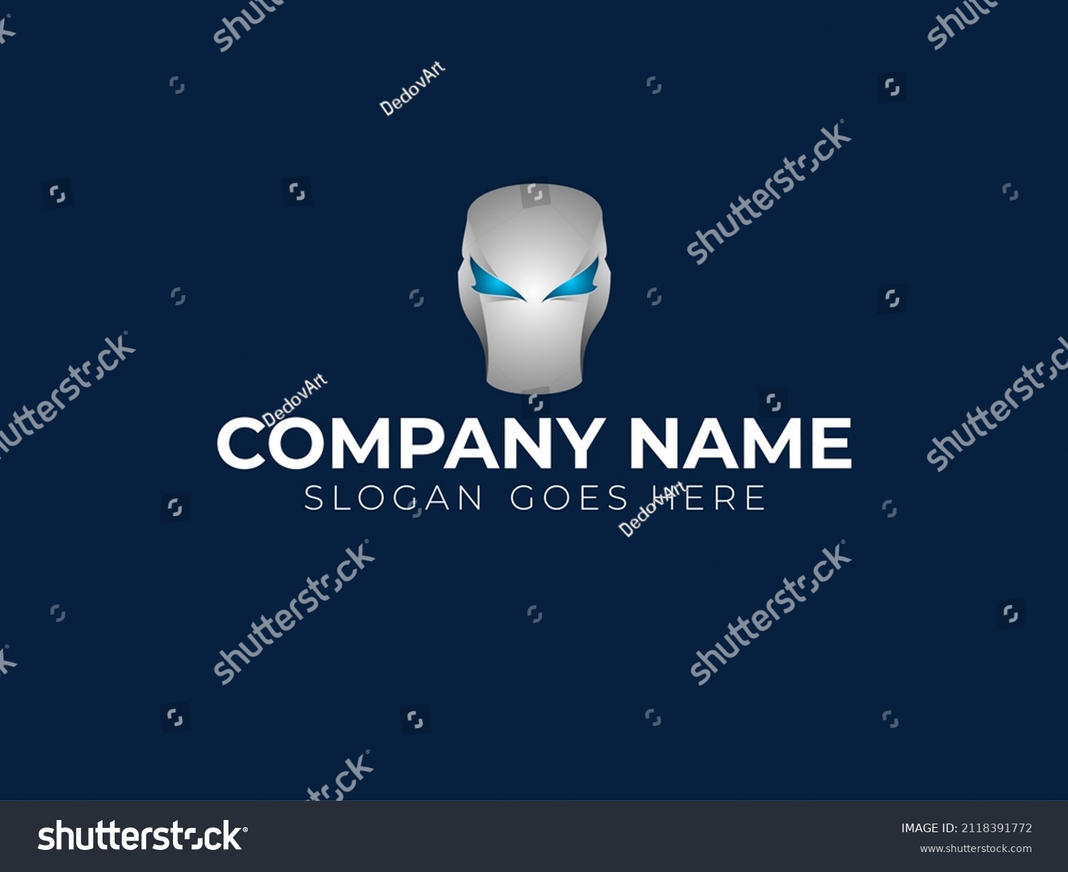 Futuristic Robot Head Vector Logo Stock Vector (Royalty Free ...