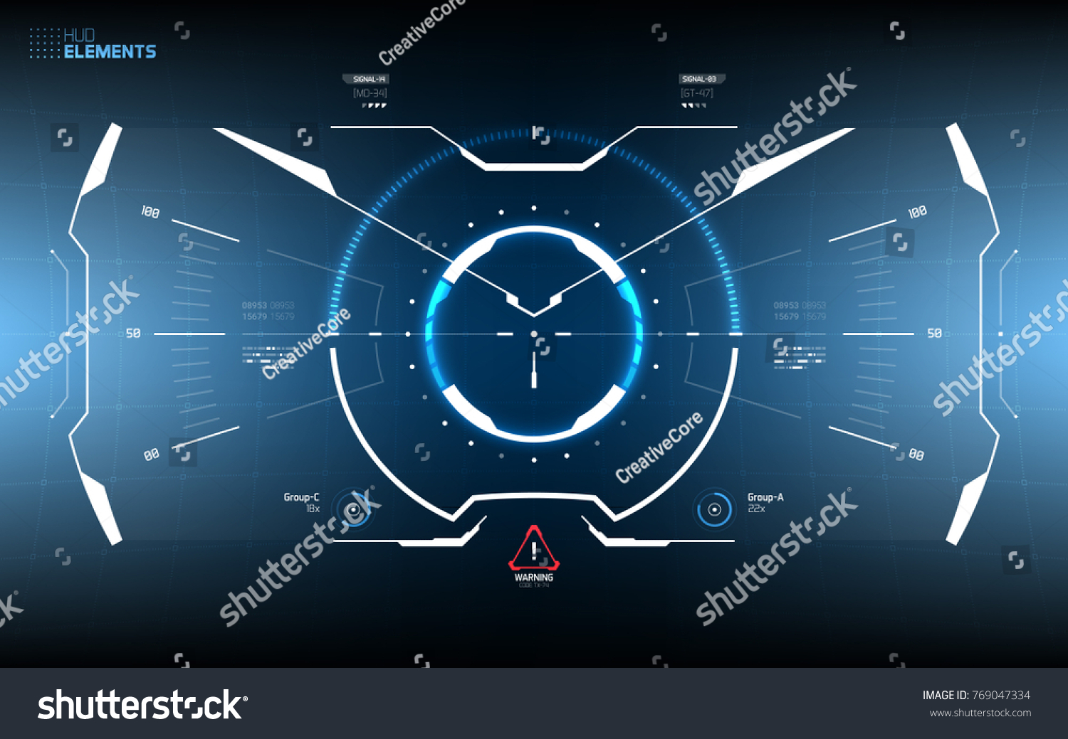 Futuristic Screen Hud Concept Scifi Technology Stock Vector (Royalty ...