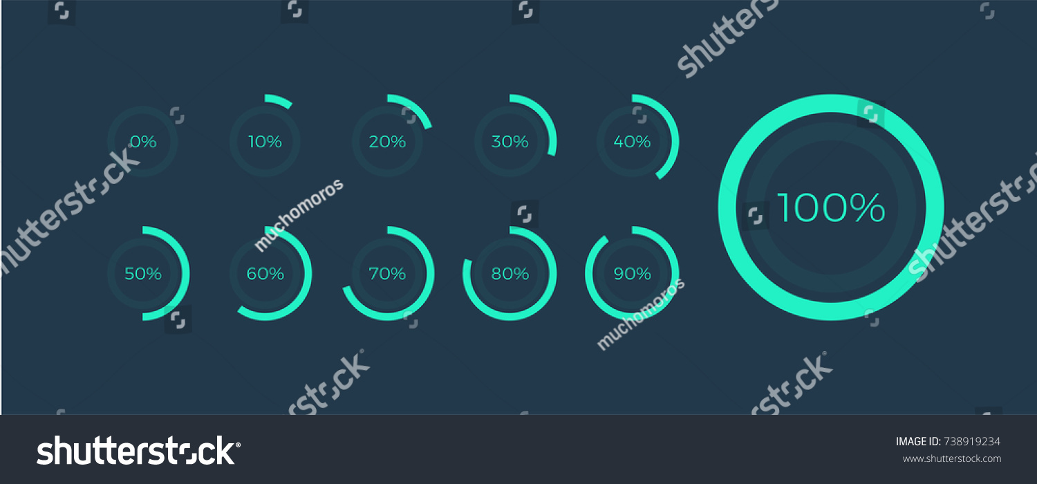 Futuristic Set Loading Icons Download Progress 库存矢量图（免版税）738919234 ...