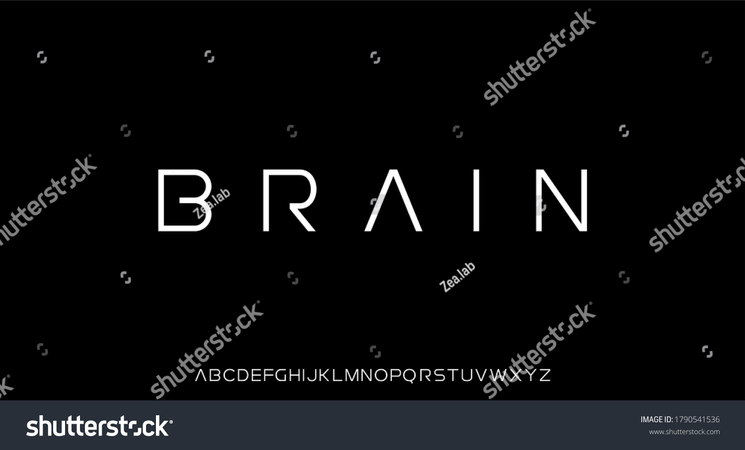 Futuristic Thin Lines Font Vector Stock Vector (Royalty Free) 1790541536