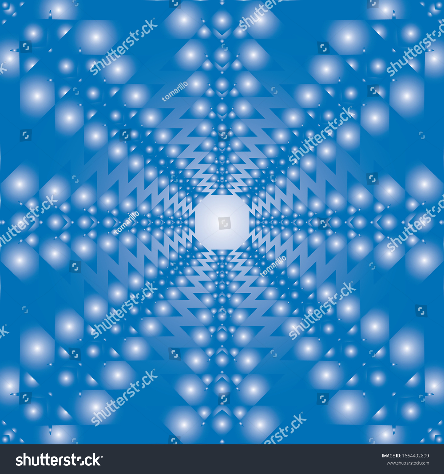 Futuristic Triangles Pattern Blue Abstract Background Stock Vector ...