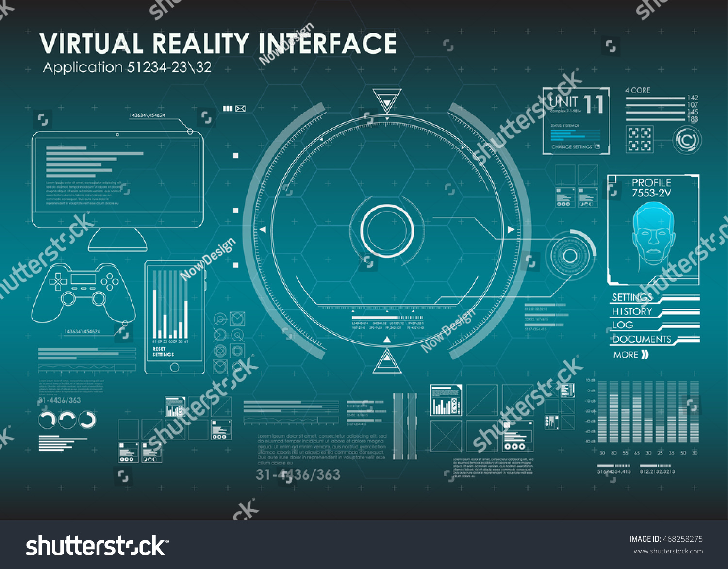 미래 사용자 인터페이스 Hud 및 Infographic 스톡 벡터로열티 프리 468258275 Shutterstock