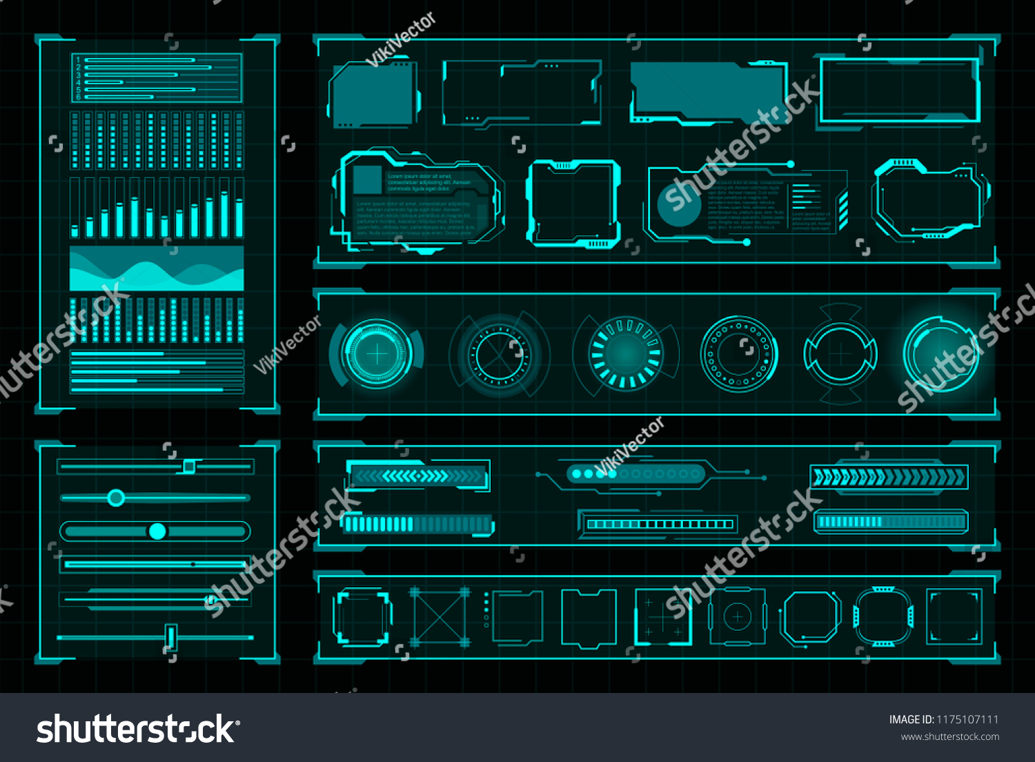 Futuristic User Interface Modern Technology Design Stock Vector ...
