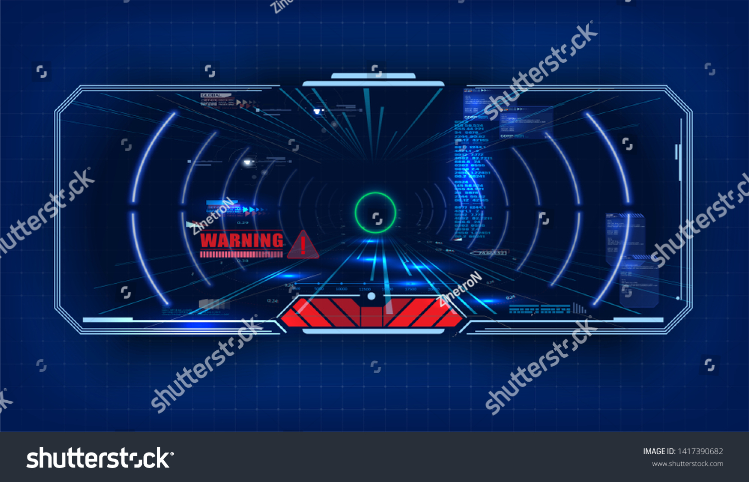 Futuristic Vector Hud Interface Screen Design Stock Vector (Royalty ...