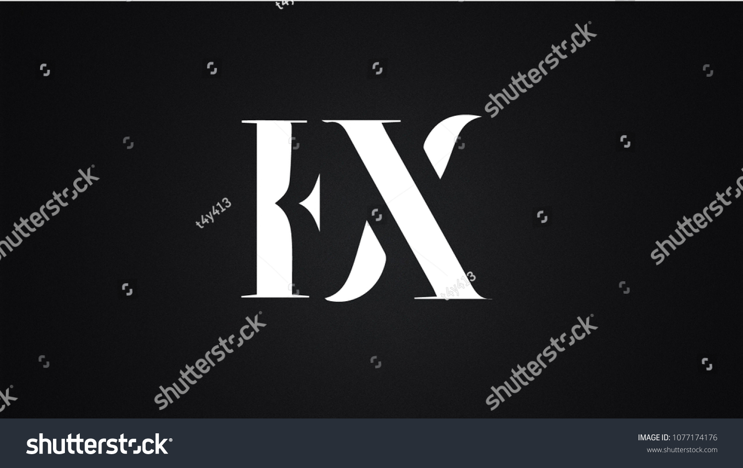 Fx Letter Logo Design Template Vector Stock Vector (Royalty Free ...