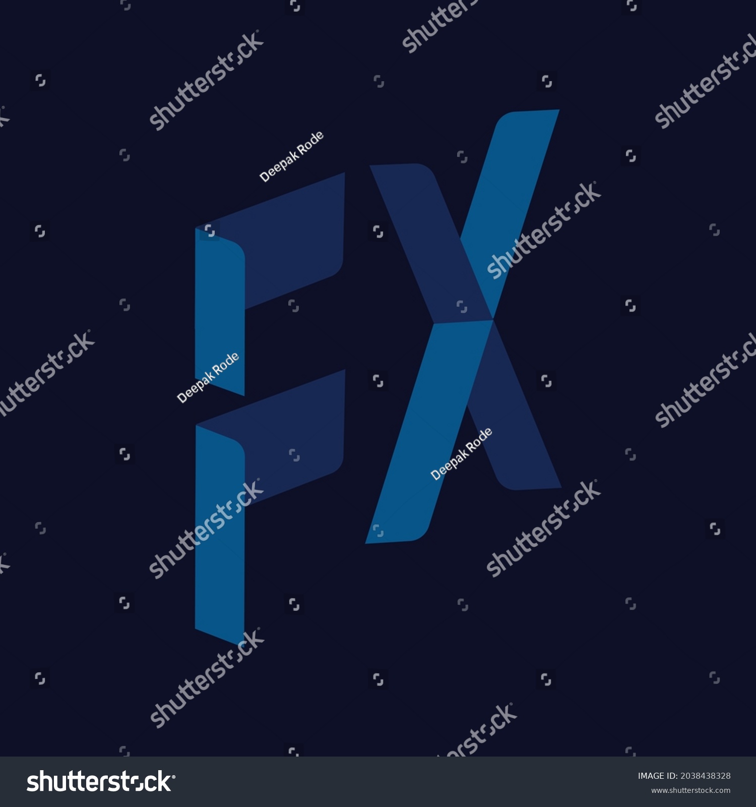 Fx Letters 3d Logo Vector Illustration Stock Vector (Royalty Free ...