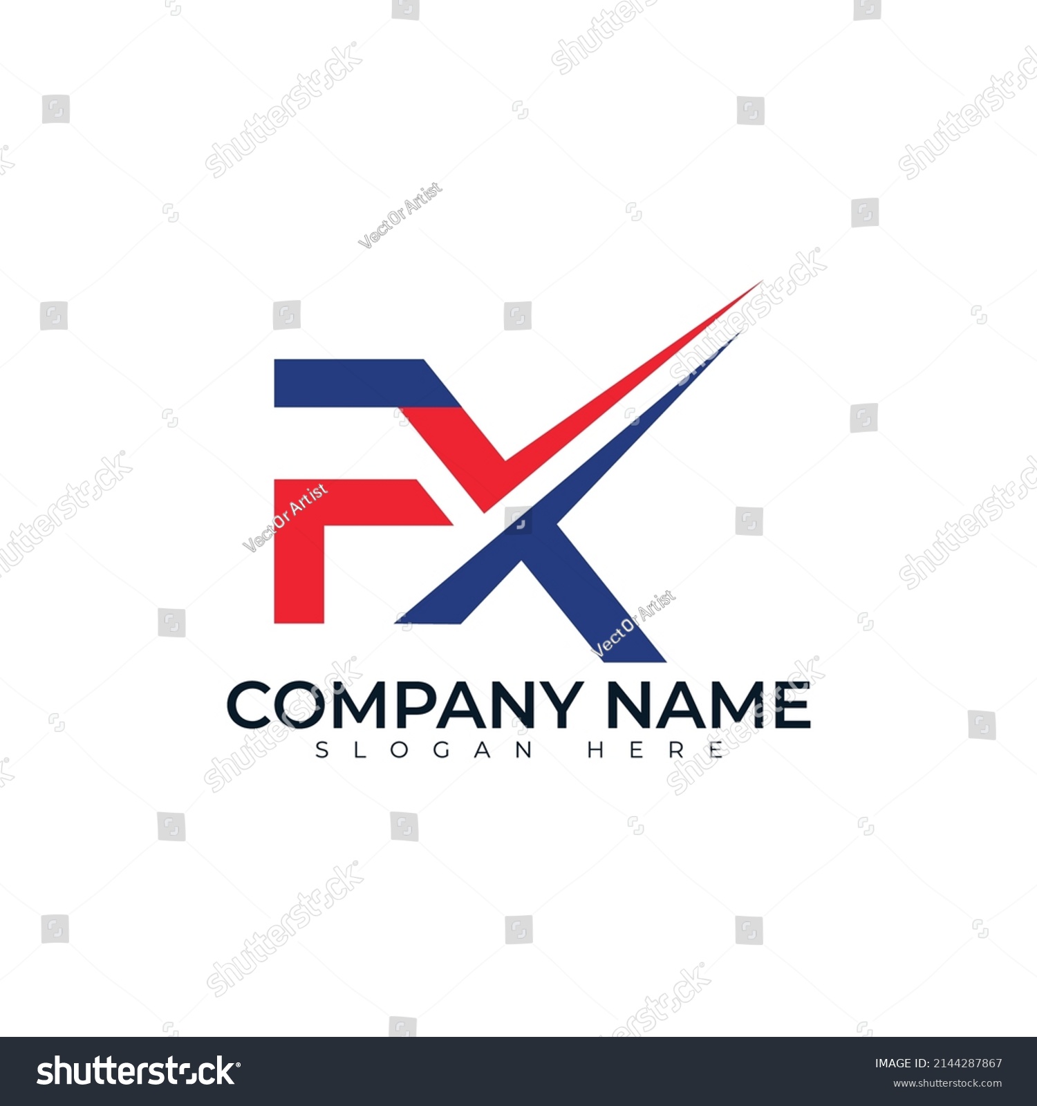 Fx Logo Vector Illustration Design Stock Vector (Royalty Free ...