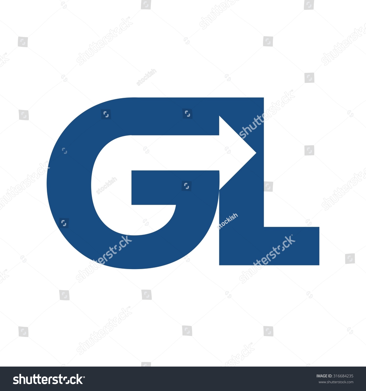 G L Logo Vector Stock Vector (Royalty Free) 316684235