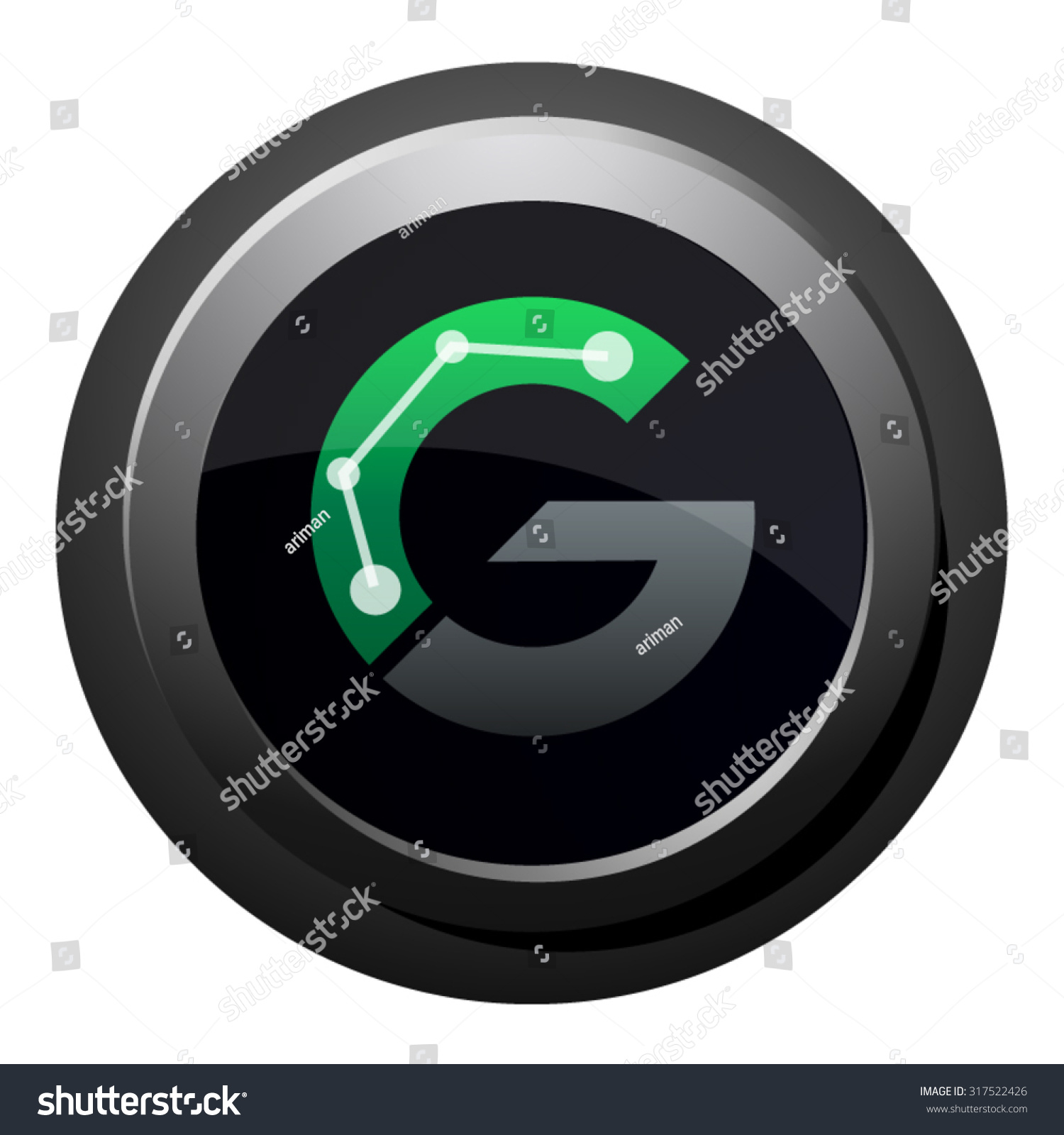 G Button Letter G Logo Icon Stock Vector (Royalty Free) 317522426 ...