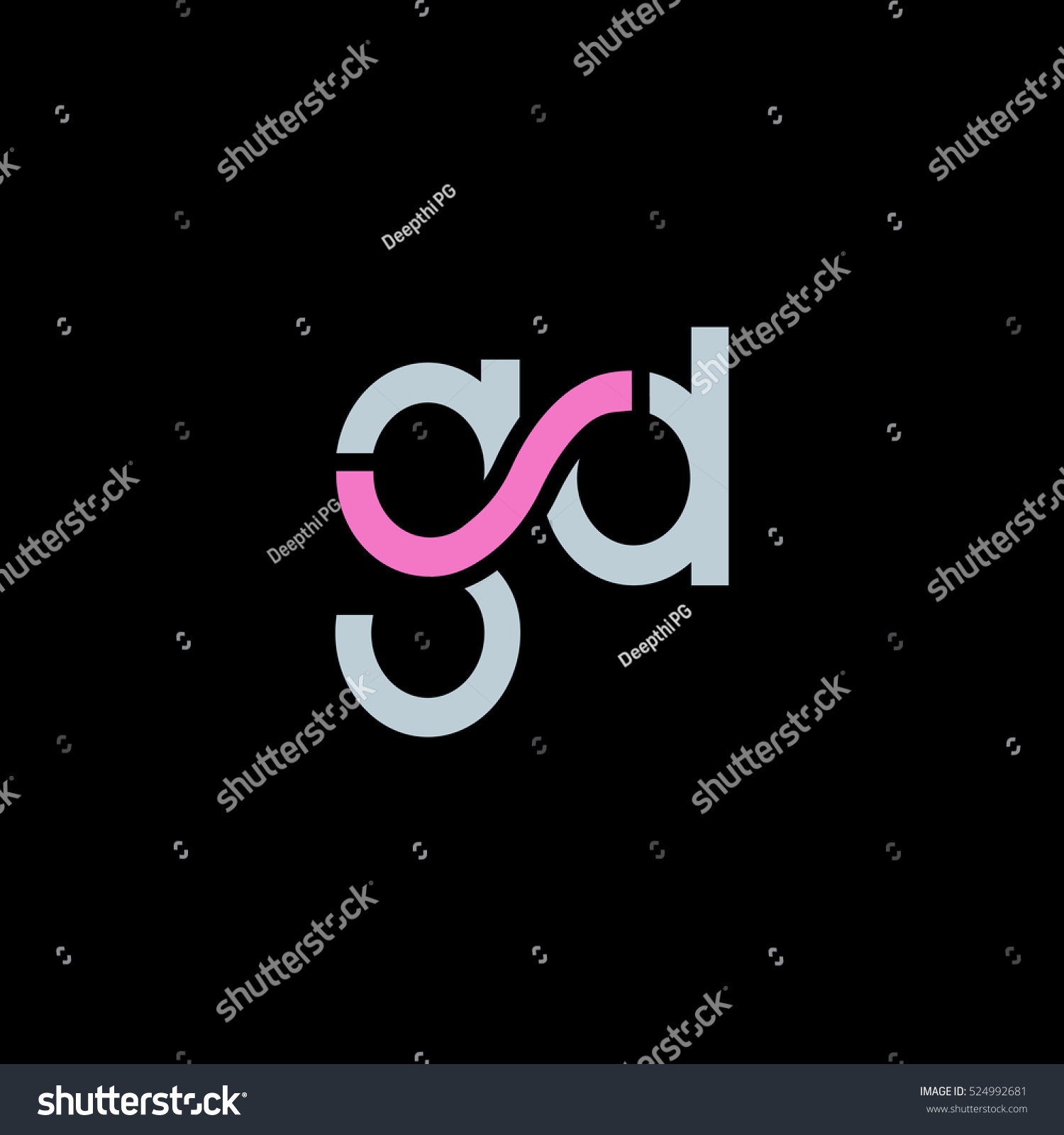 G D Letter Logo Design Vector Stock Vector (Royalty Free) 524992681