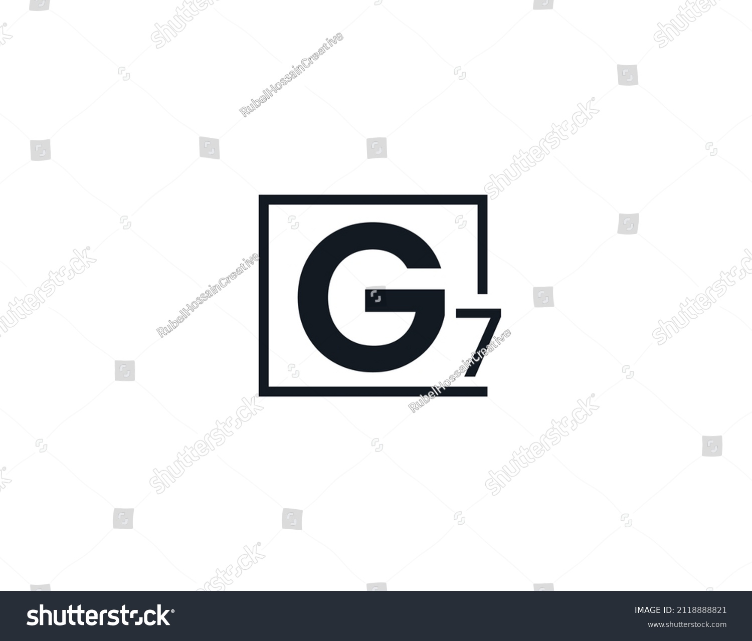G7 7g Initial Letter Logo Stock Vector (Royalty Free) 2118888821 ...