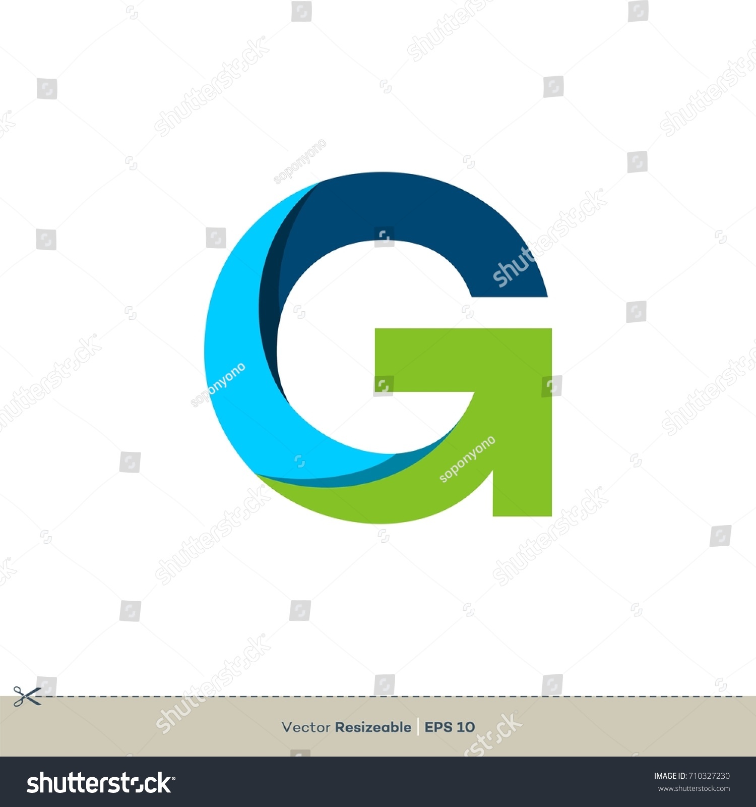 G Letter Logo Template Stock Vector 710327230 - Shutterstock