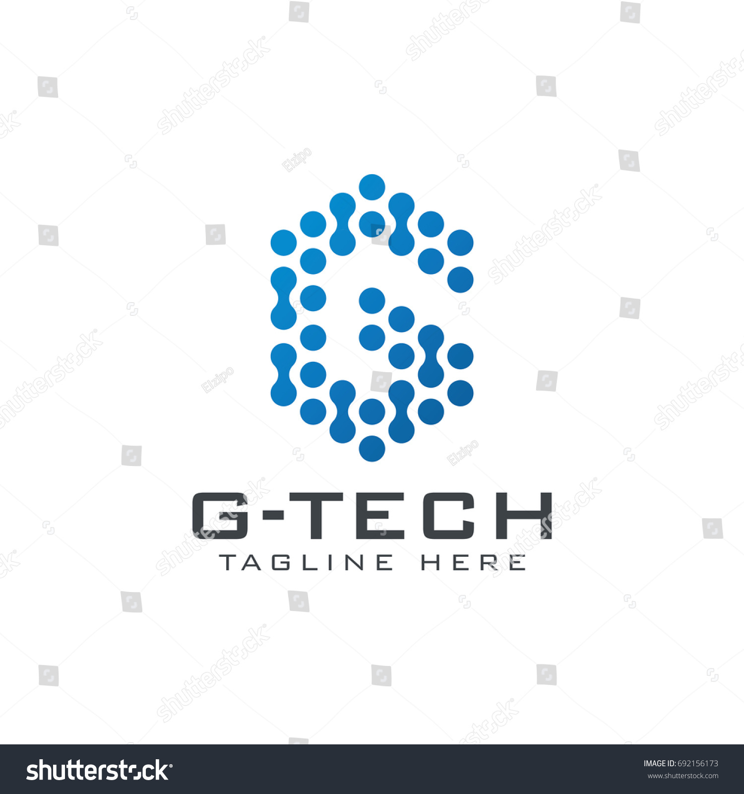G Letter Technology Logo Stock Vector (Royalty Free) 692156173