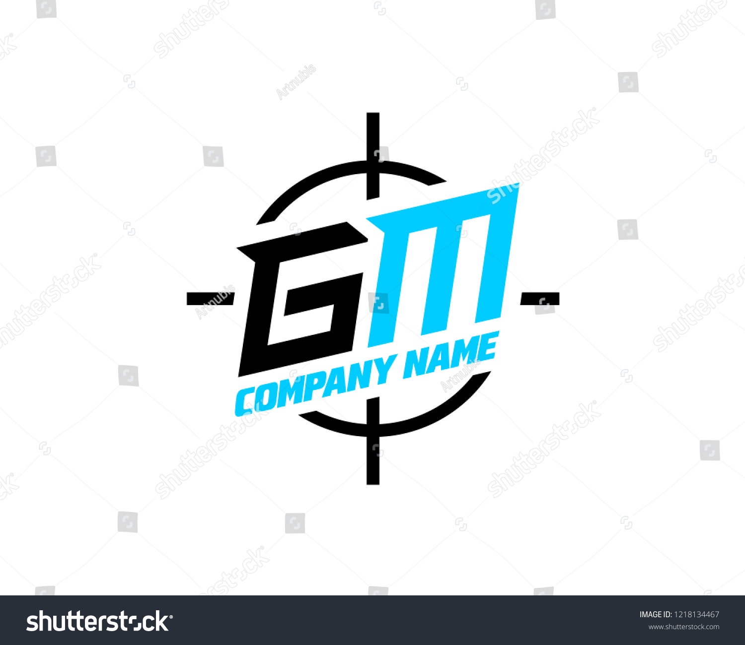 G M Initial Logo Template Vector Stock Vector (Royalty Free) 1218134467 ...