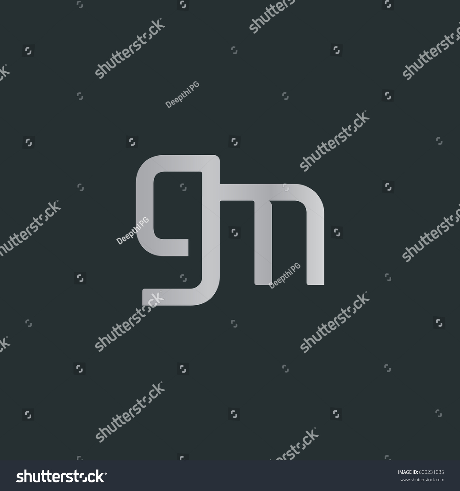 G M Letter Logo Design Vector Stock Vector (Royalty Free) 600231035 ...