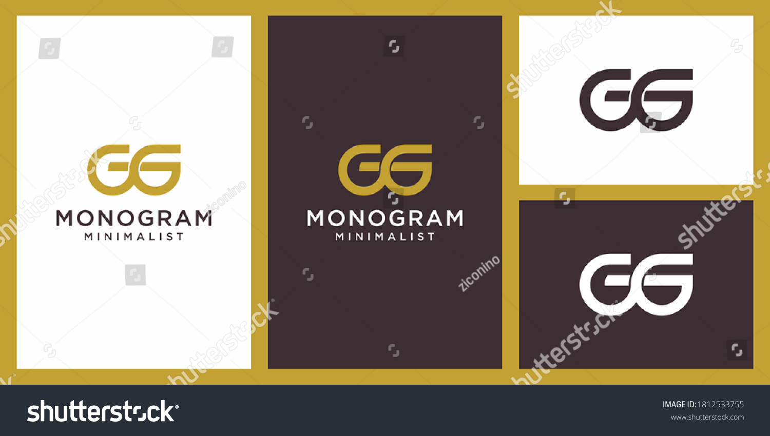 G Minimalist Monogram Logo Design Stock Vector (Royalty Free ...