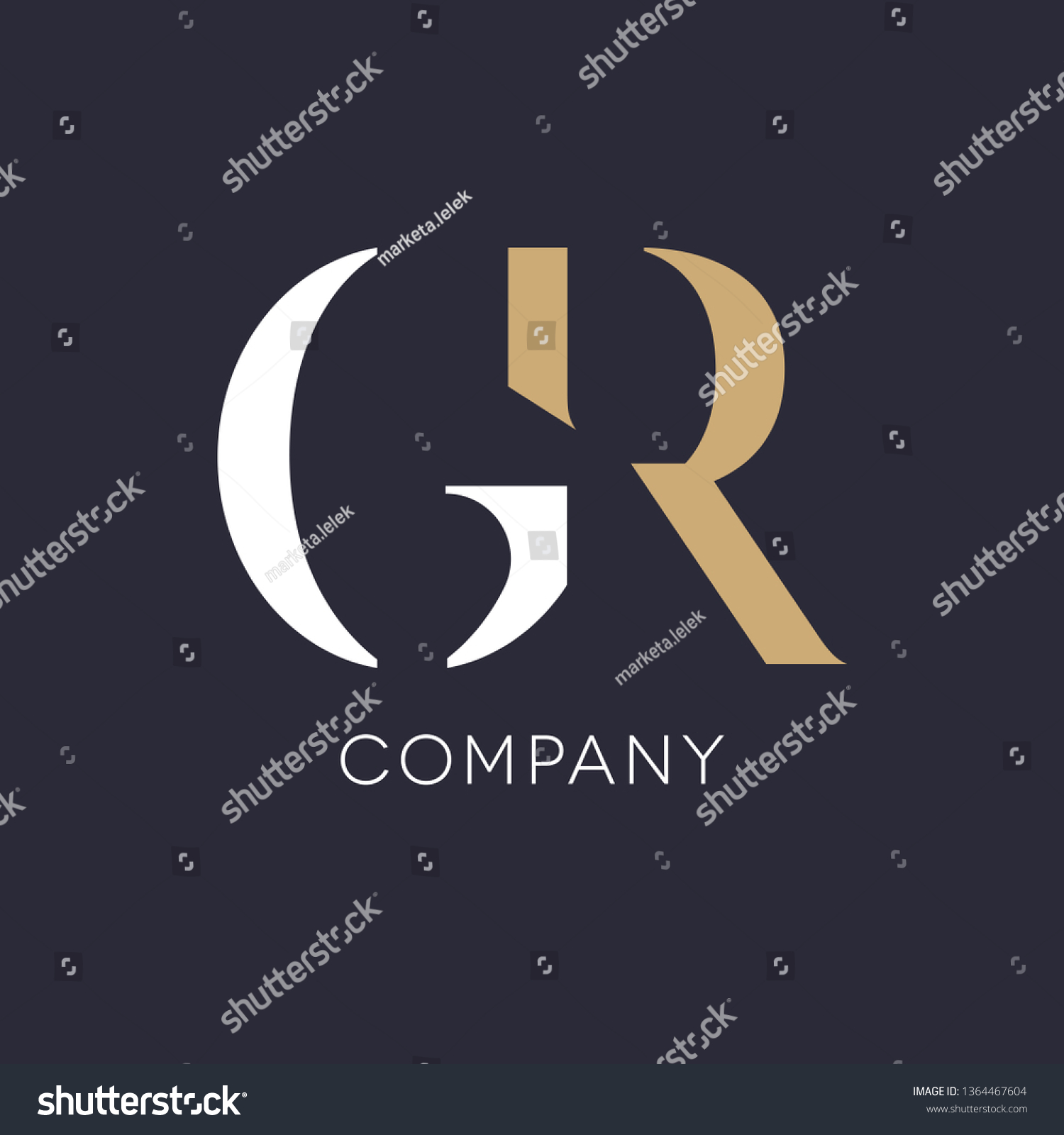 G R Logo Design Stock Vector (Royalty Free) 1364467604 | Shutterstock
