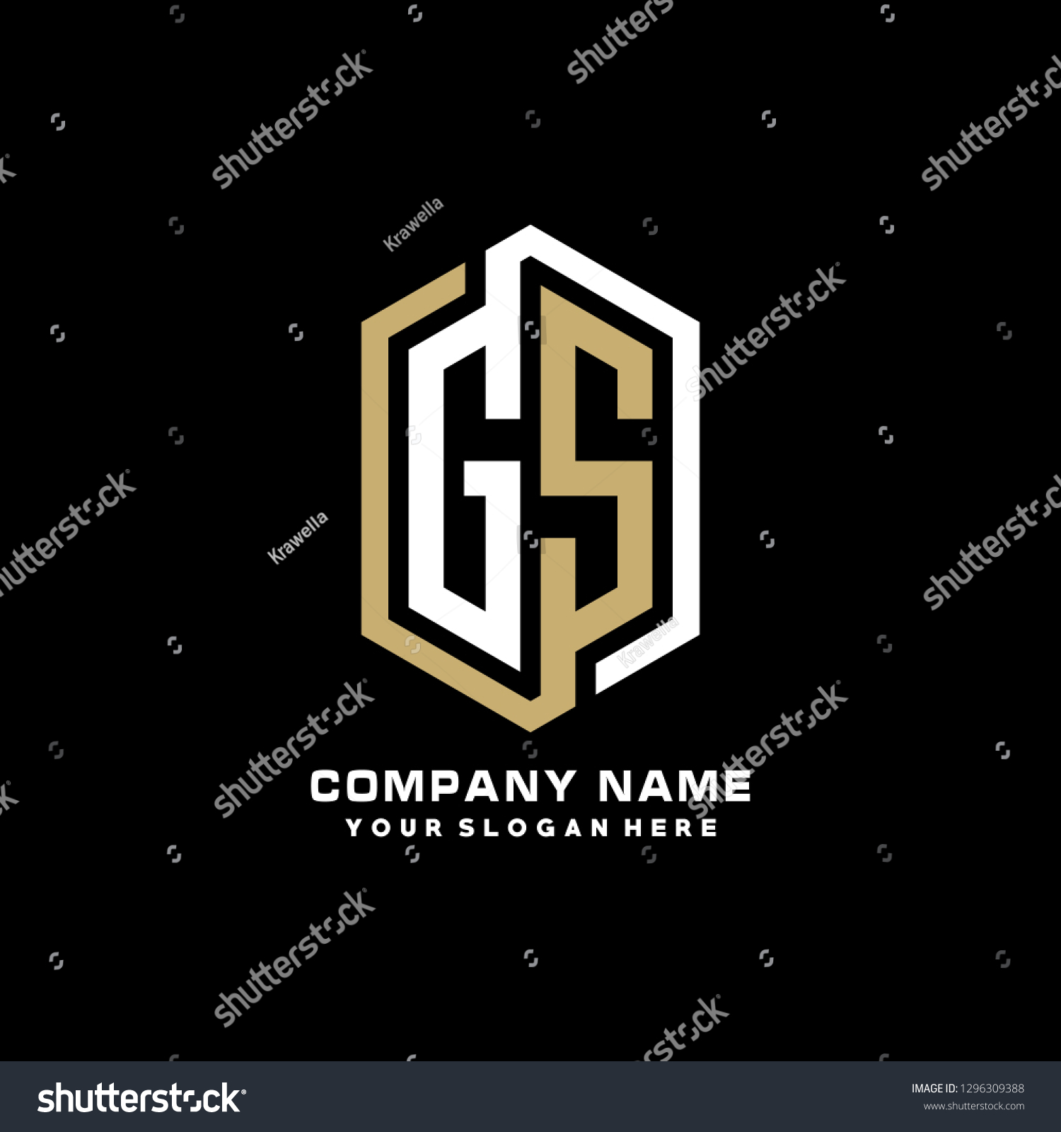 G S Initial Letter Modern Logo Stock Vector (Royalty Free) 1296309388