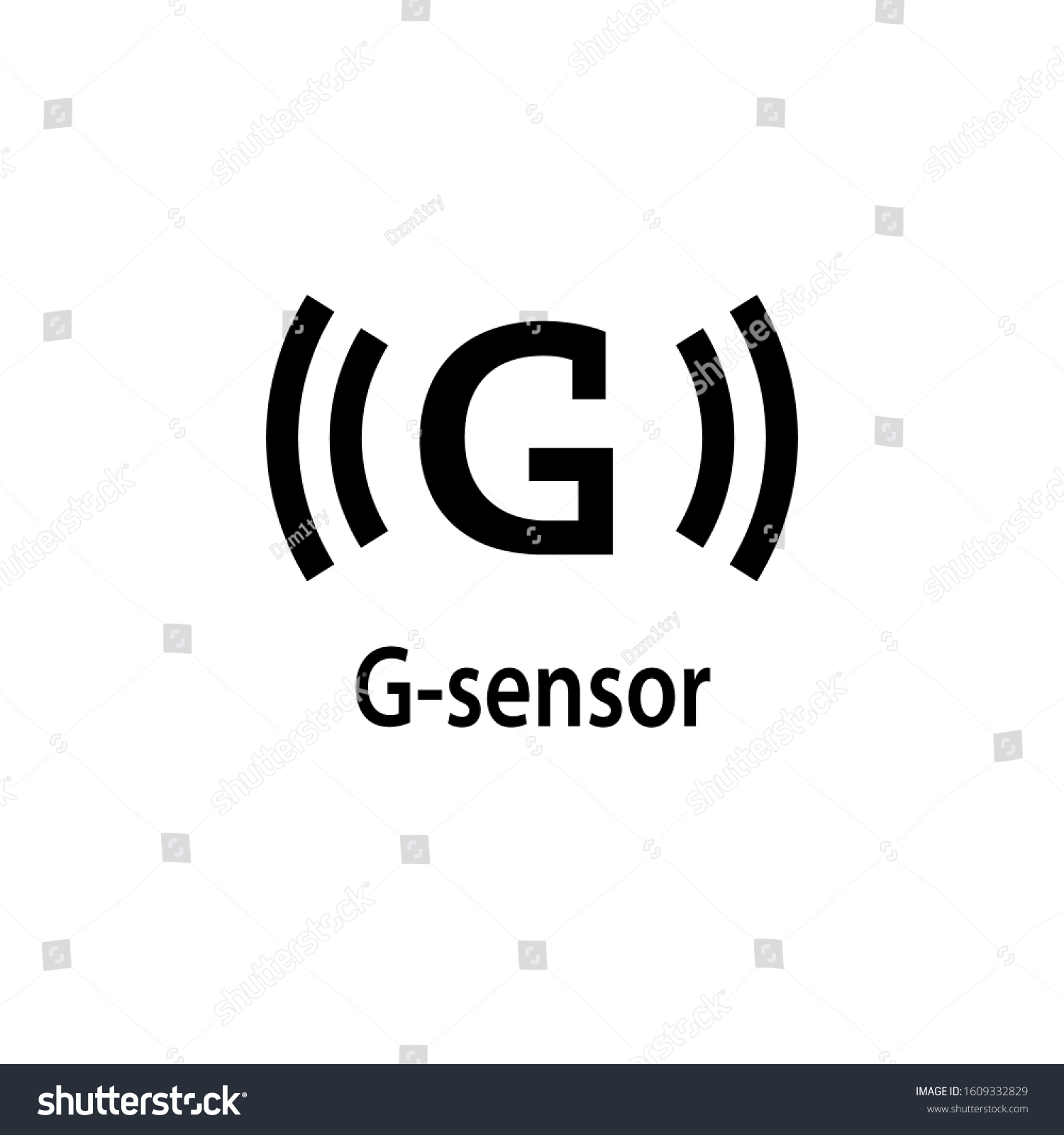 G Sensor Icon Clipart Image Isolated Stock Vector (Royalty Free) 1609332829