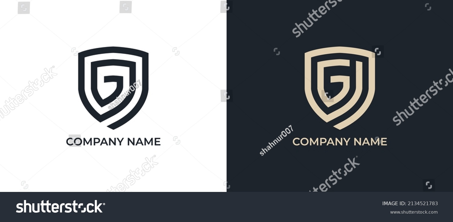 G Shield Logo Design Vector Illustration Stock Vector (Royalty Free ...
