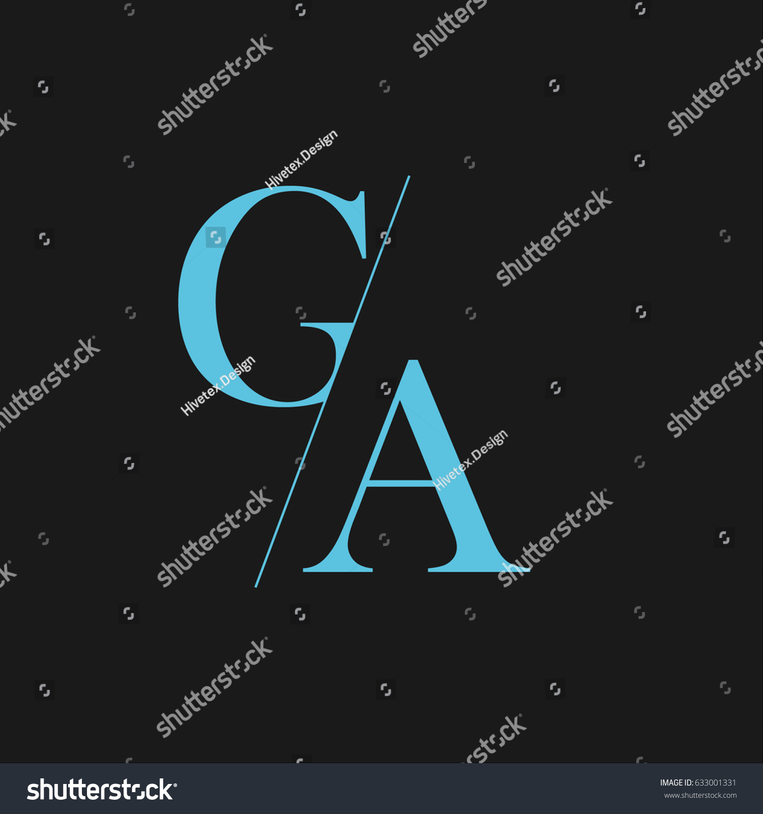 Ga Logo Stock Vector (Royalty Free) 633001331