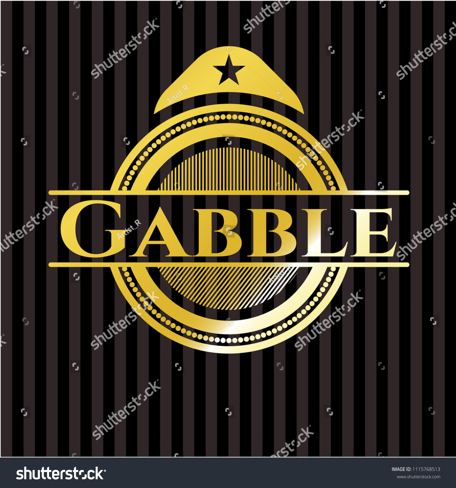 Gabble Shiny Badge Stock Vector (Royalty Free) 1115768513