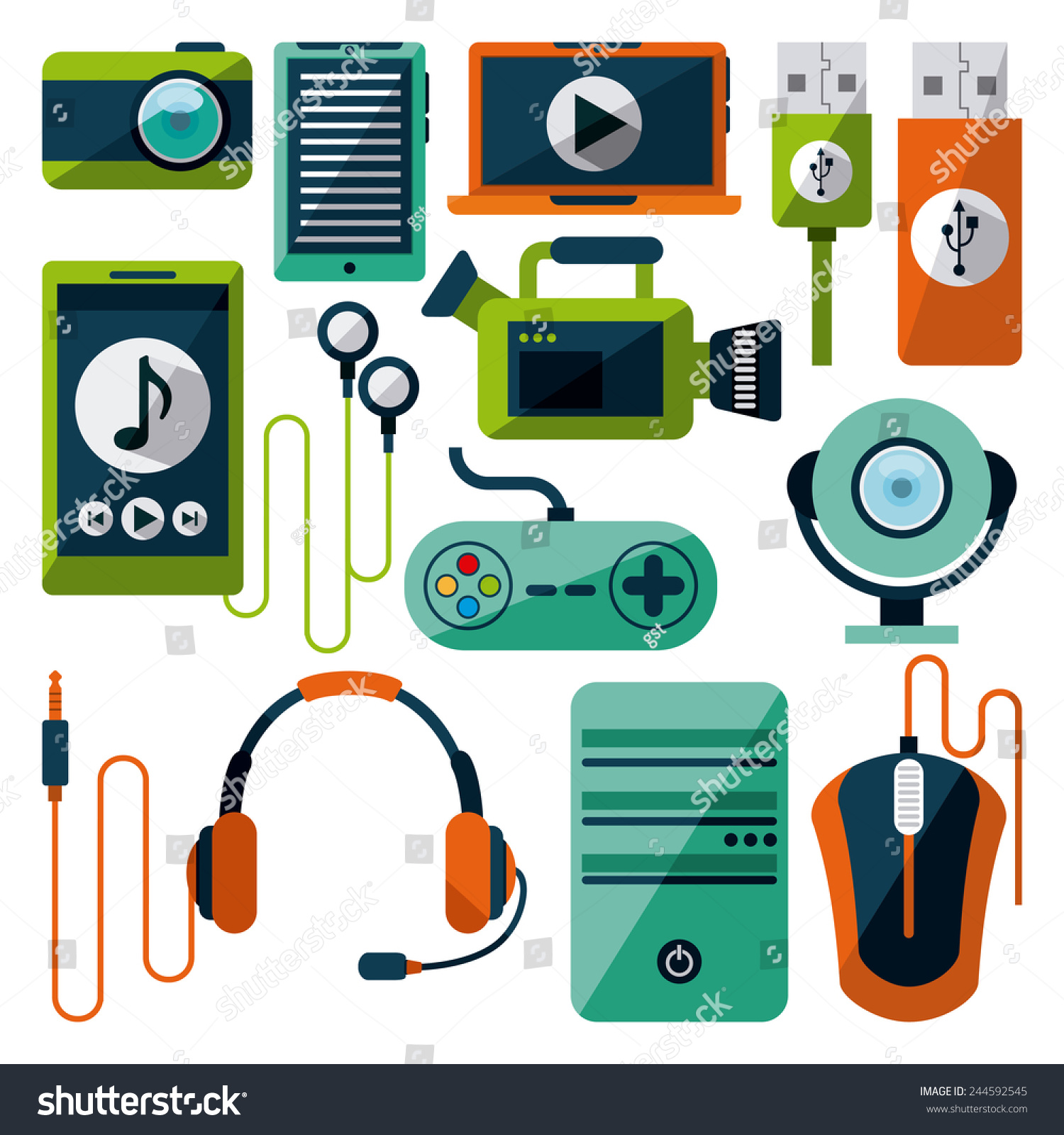 Gadgets Tech Design Vector Illustration Eps10 Stock Vector (Royalty ...