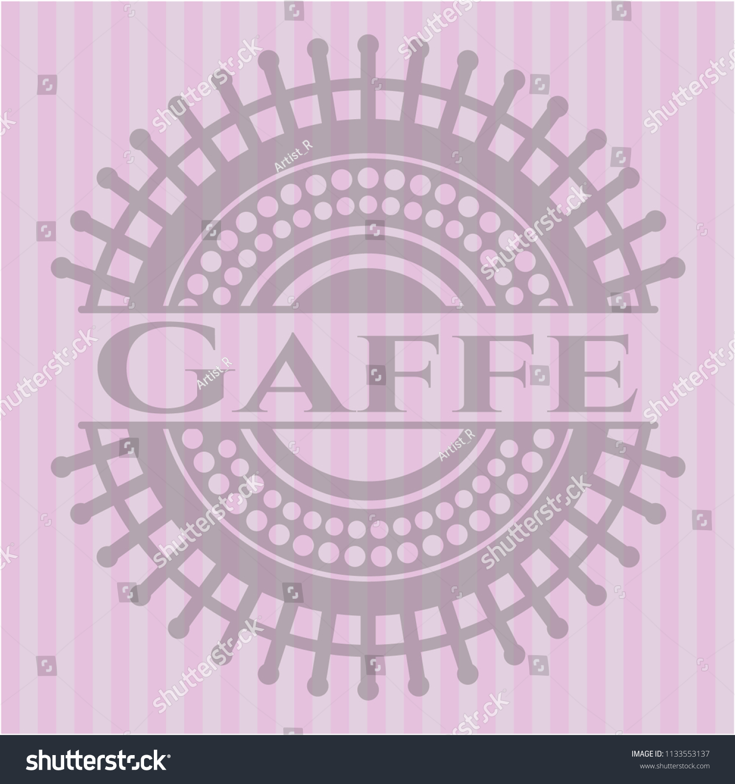Gaffe Retro Pink Emblem Stock Vector (Royalty Free) 1133553137 ...