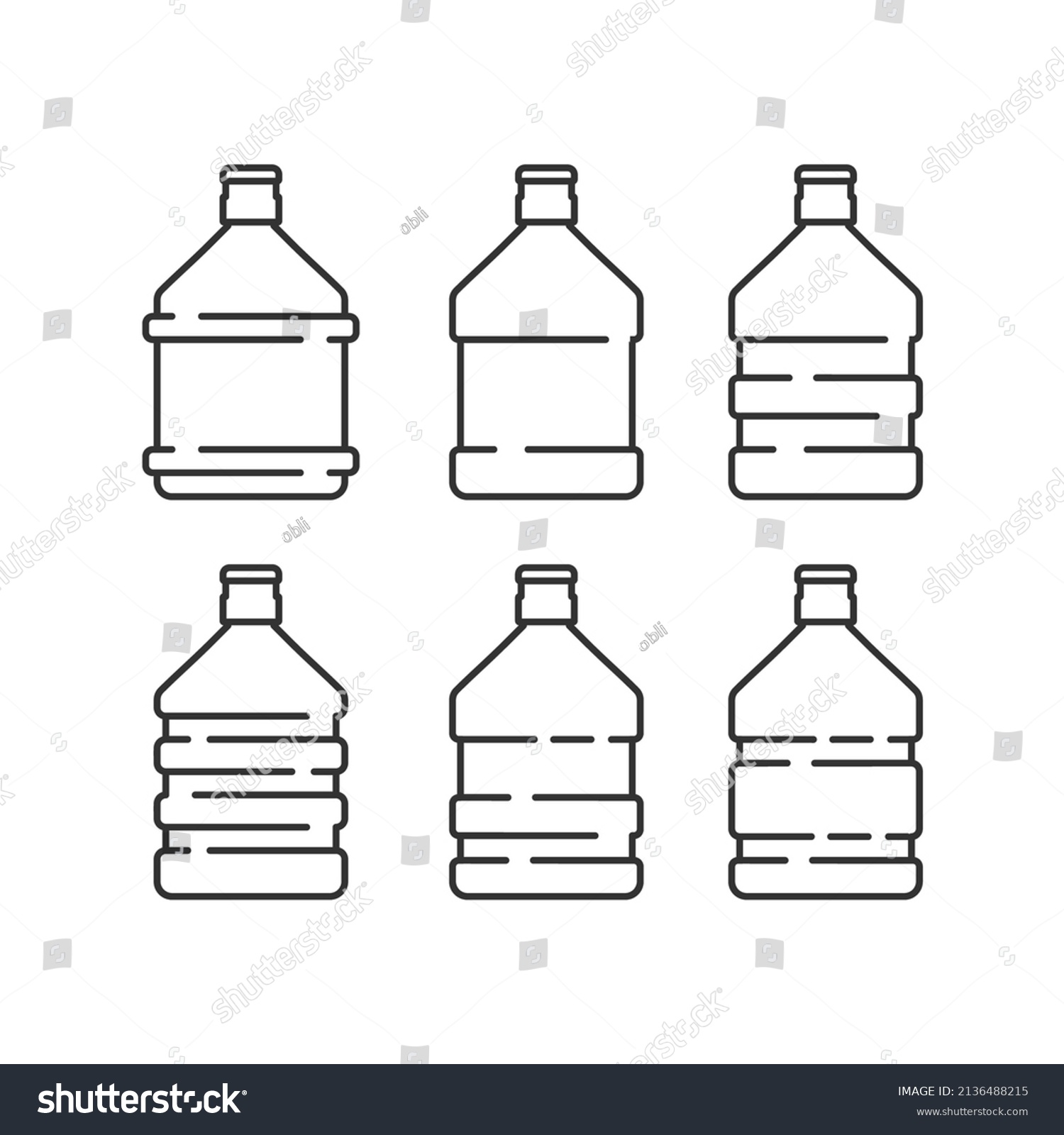 Gallon Icon Set Simple Vector Design Stock Vector (Royalty Free ...