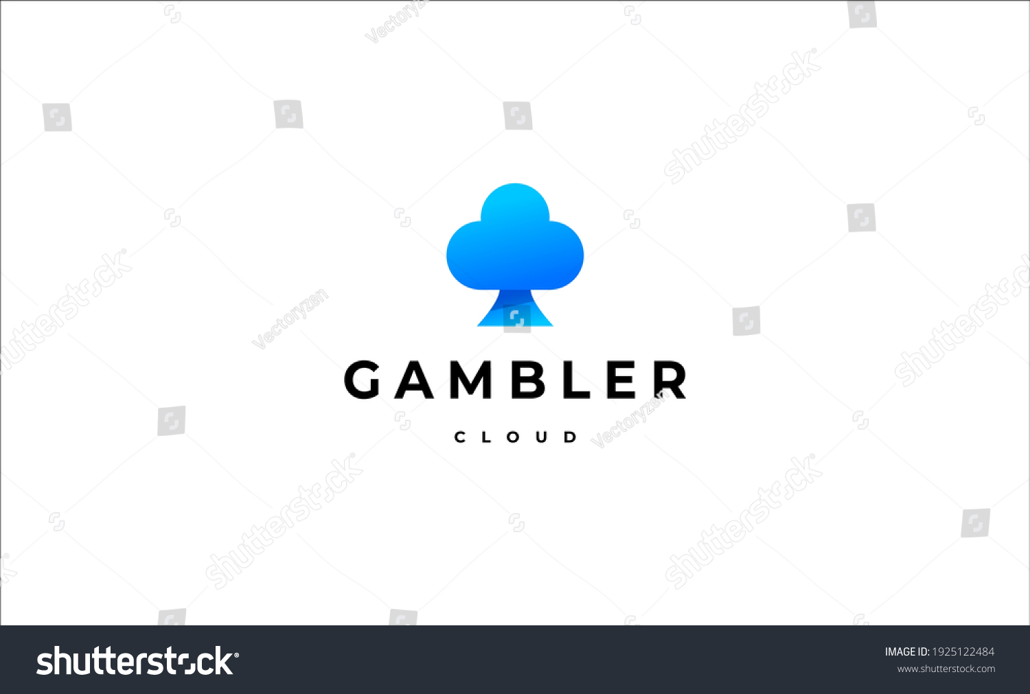 Gambler Cloud Logo Design Vector Icon Stock Vector (Royalty Free ...