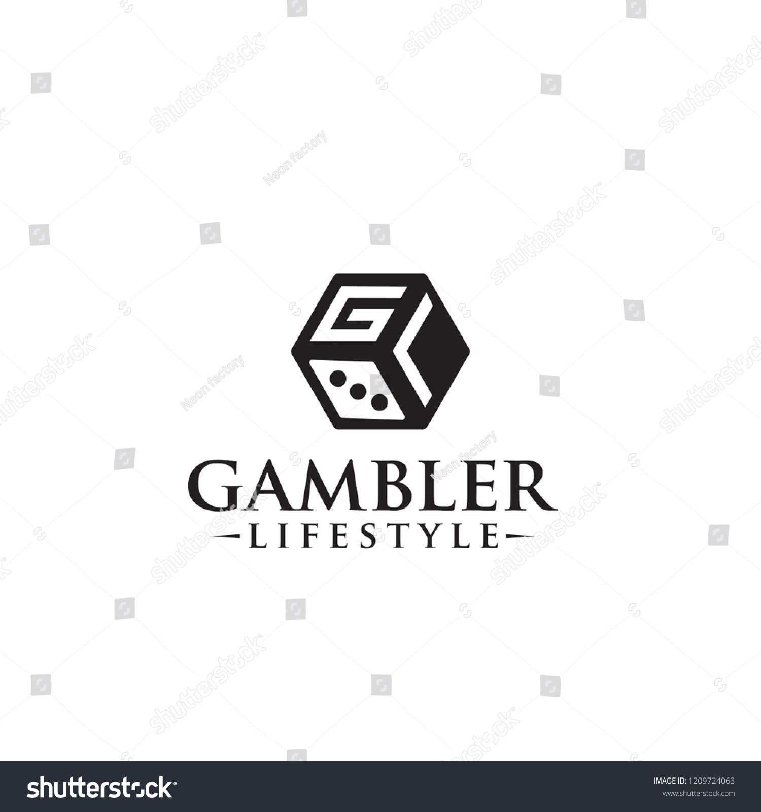 Gambler Logo Icon Designs Vector Stock Vector (Royalty Free) 1209724063