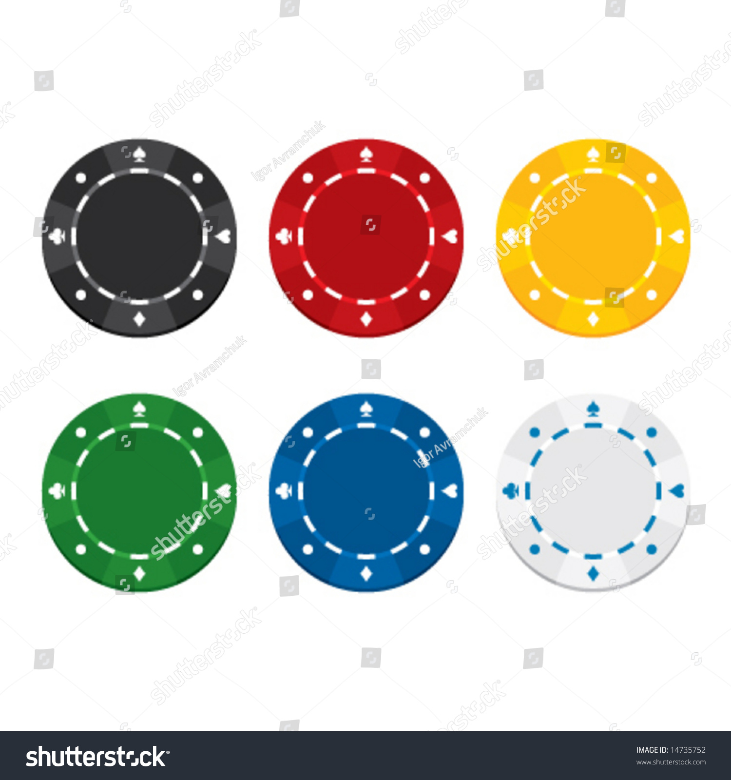 Gambling Chips Vector Illustration Stock Vector (Royalty Free) 14735752 ...