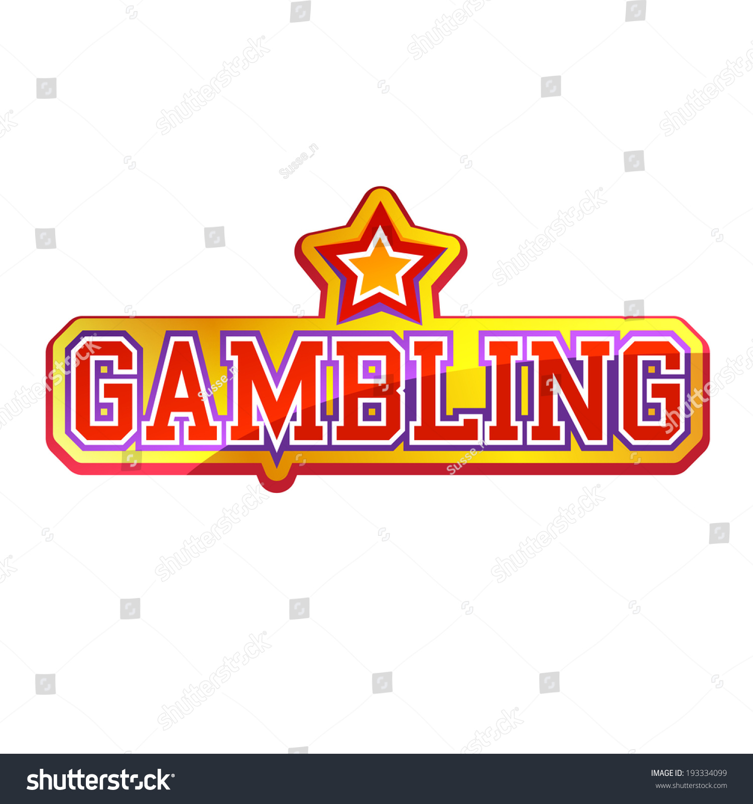 Gambling Sign Stock Vector (Royalty Free) 193334099 | Shutterstock