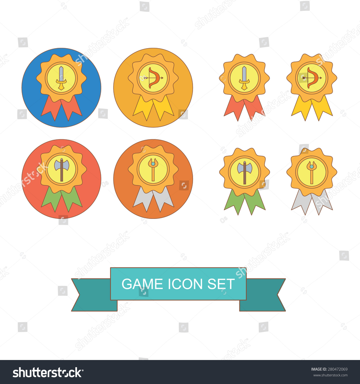 Game Achievements Stock Vector (Royalty Free) 280472069 | Shutterstock