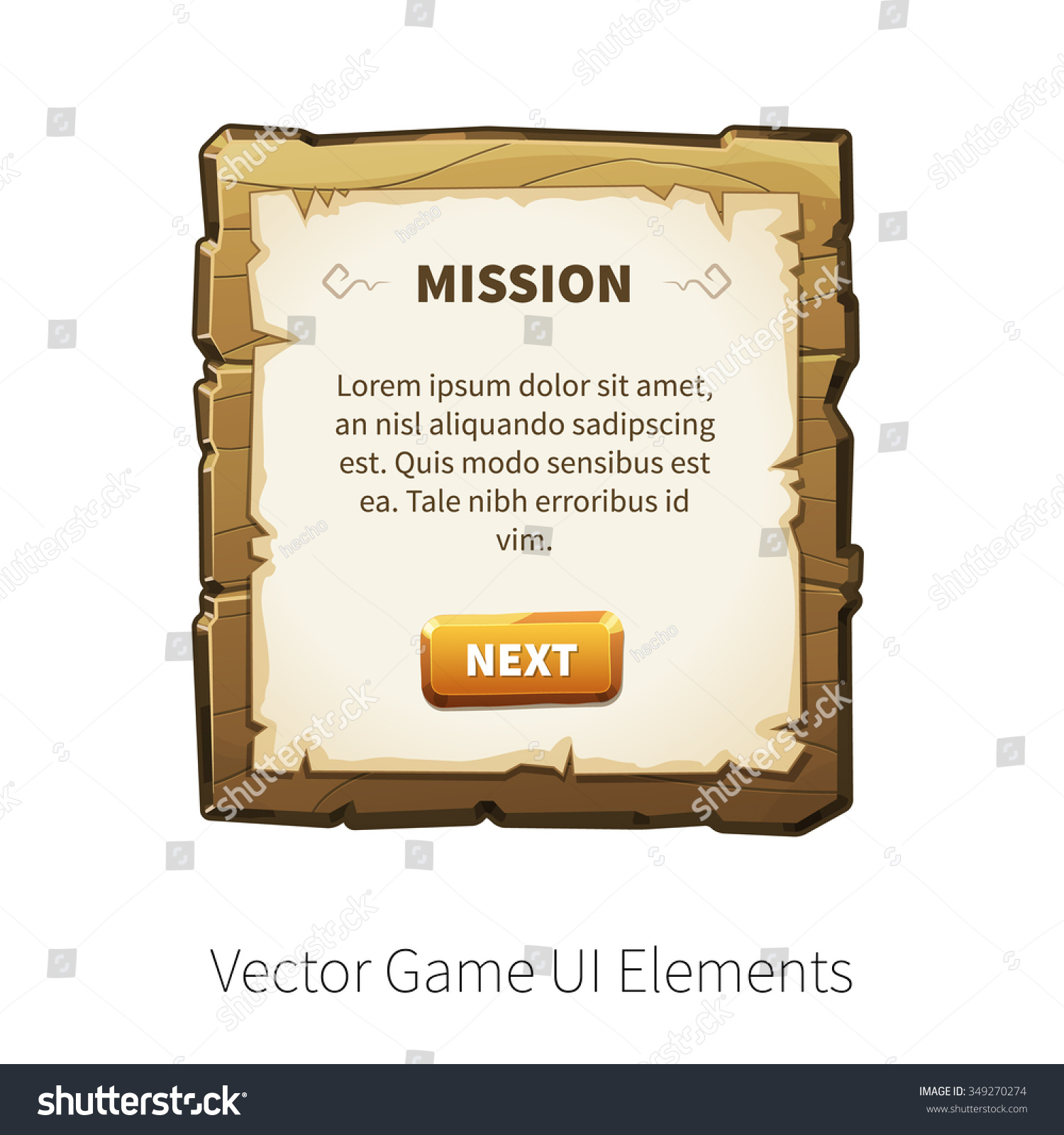 Game Alert Message Screen Vector Graphical Stock Vector (Royalty Free ...