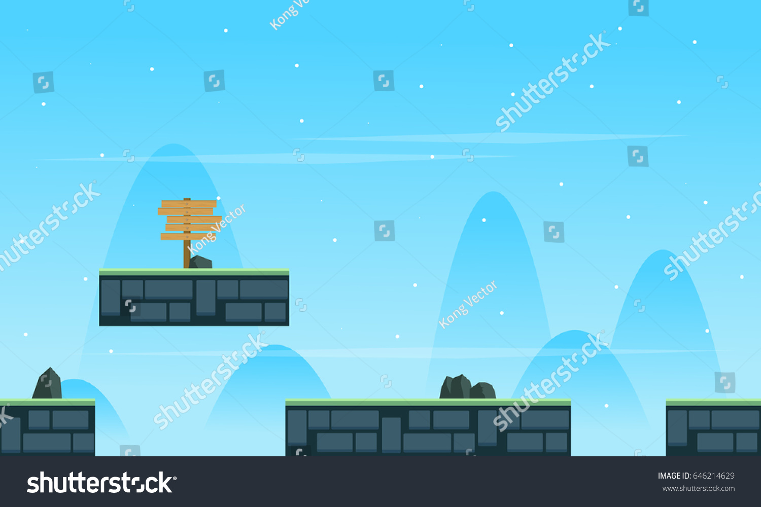Game Background Scenery Style Collection Stock Vector (Royalty Free ...