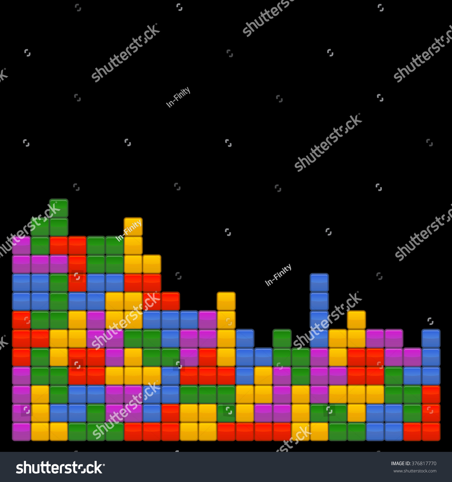 Game Brick Tetris Template On Black: เวกเตอร์สต็อก (ปลอดค่าลิขสิทธิ์ ...