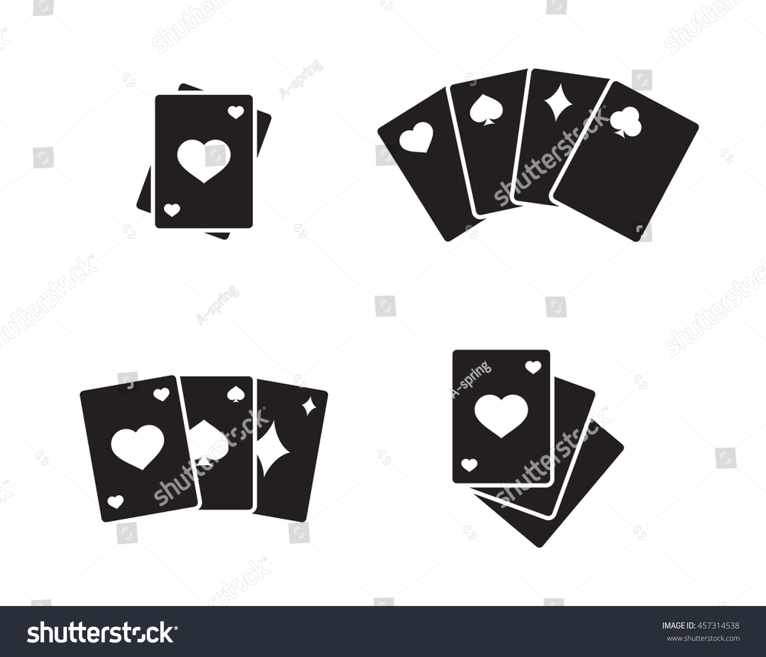 Game Cards Icons Stock Vector (Royalty Free) 457314538 | Shutterstock
