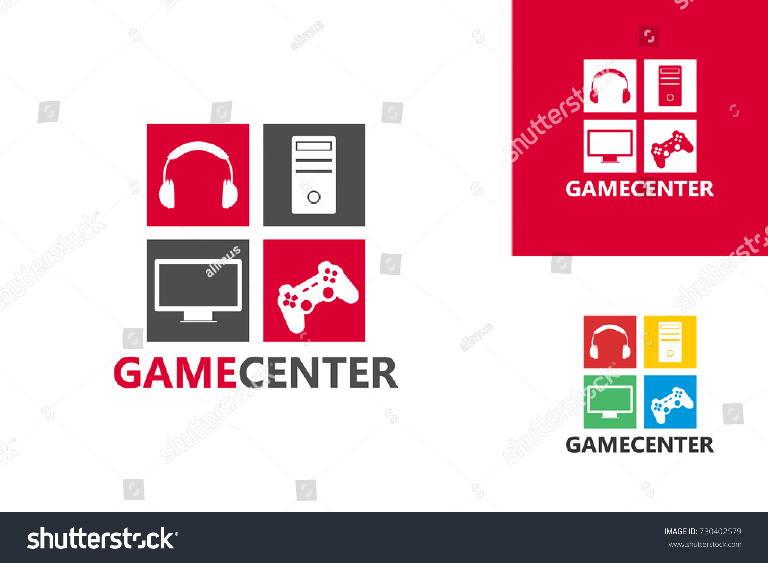 Game Center Logo Template Design Stock Vector (Royalty Free) 730402579